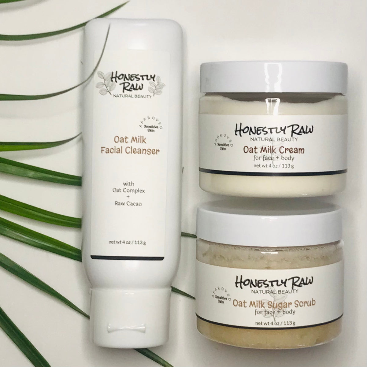 Oat Milk Essentials Skincare Set | Sensitive Skin | Honestly Raw Beauty